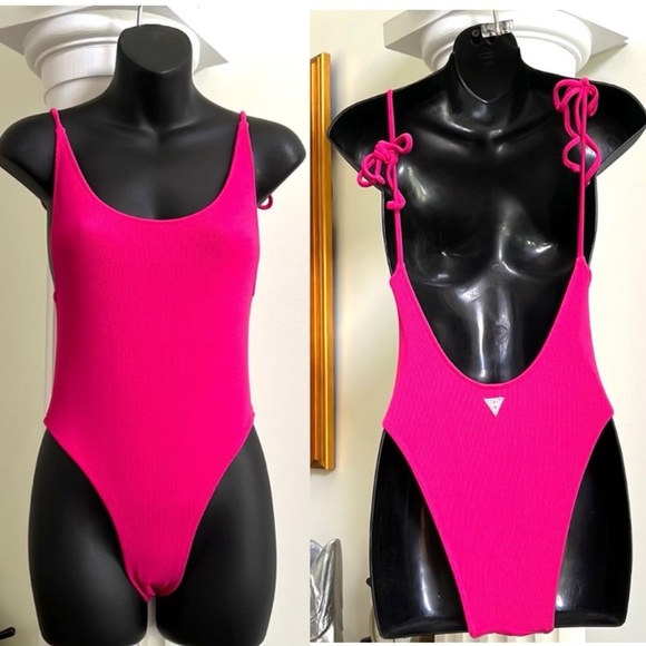 Guess | Swim | Guess Pink Barbie Pink New High Cut One Piece Bathing ...